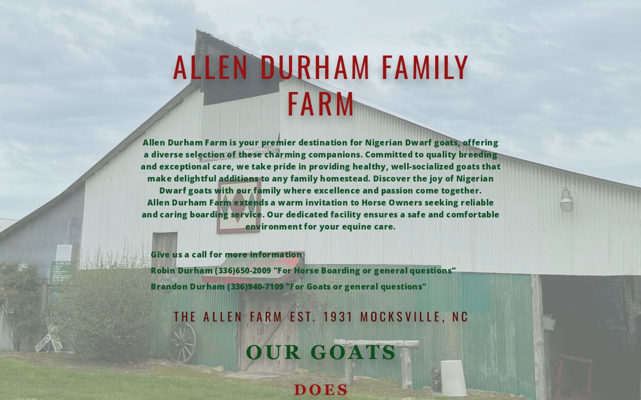 Allen Durham Family Farm